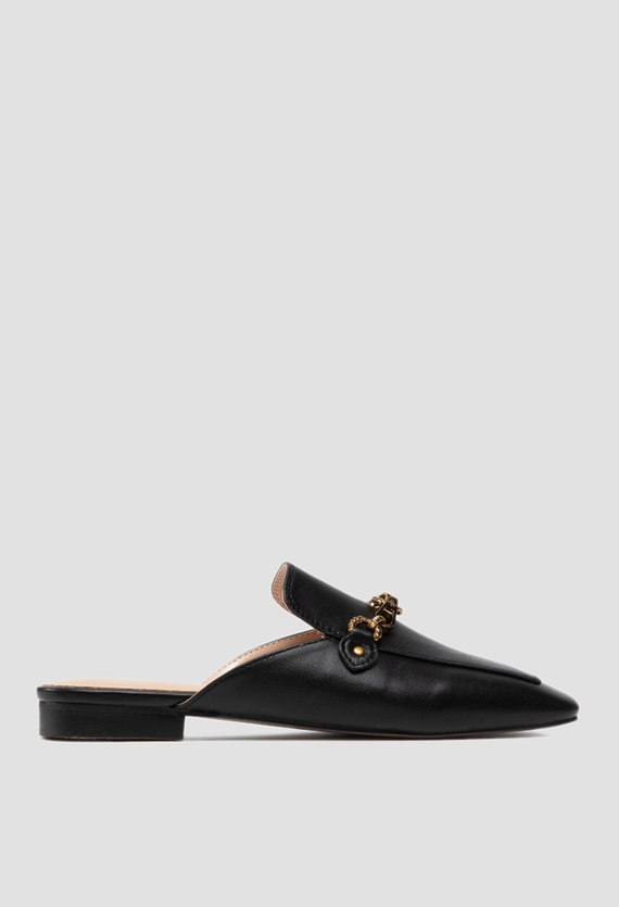 Женские черные кожаные мюли Guess FL6MRS.LEA06;BLACK — Ultrashop