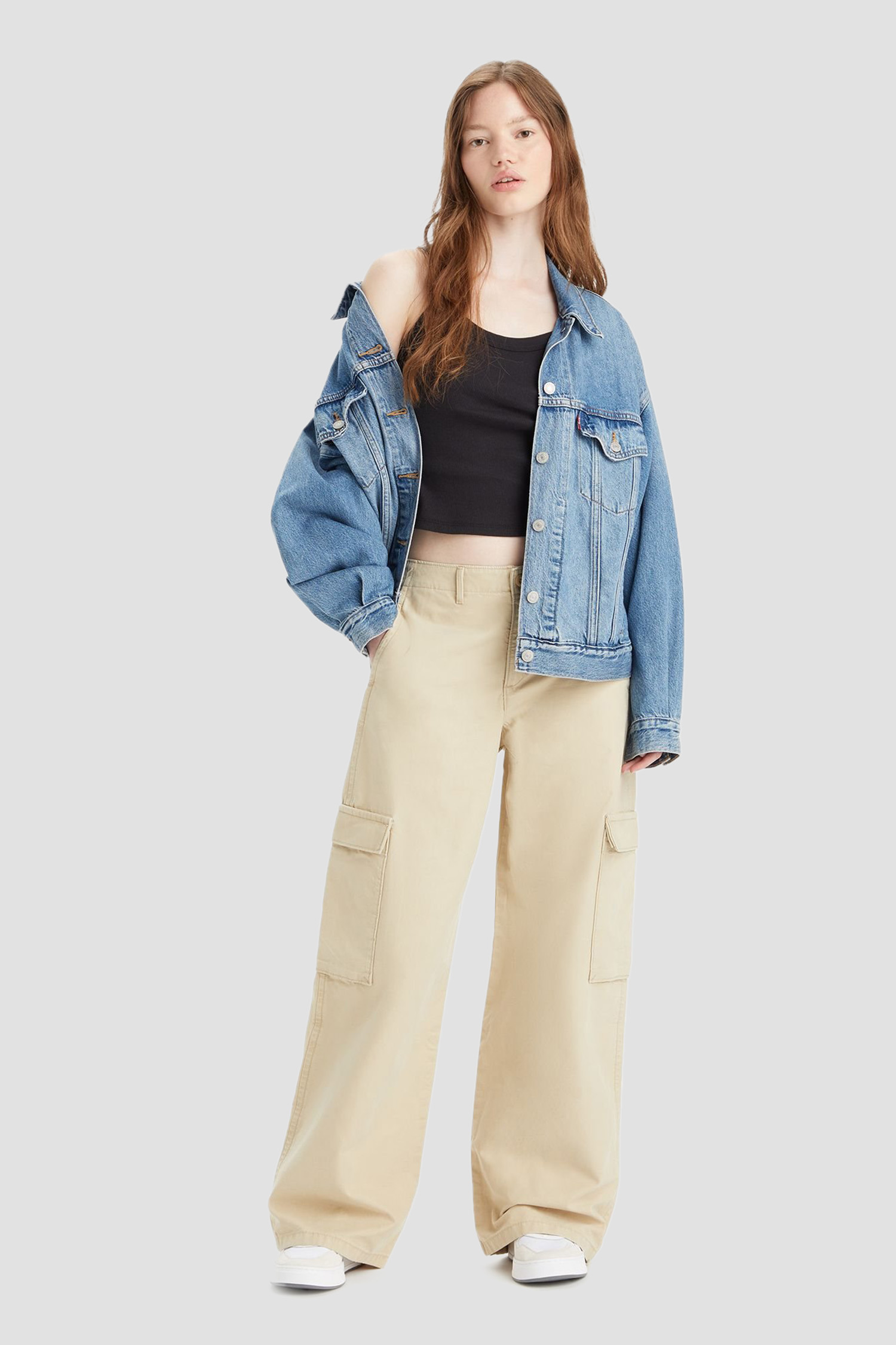 Женские бежевые карго Baggy Cargo Levi’s® A6077;0009 — Ultrashop