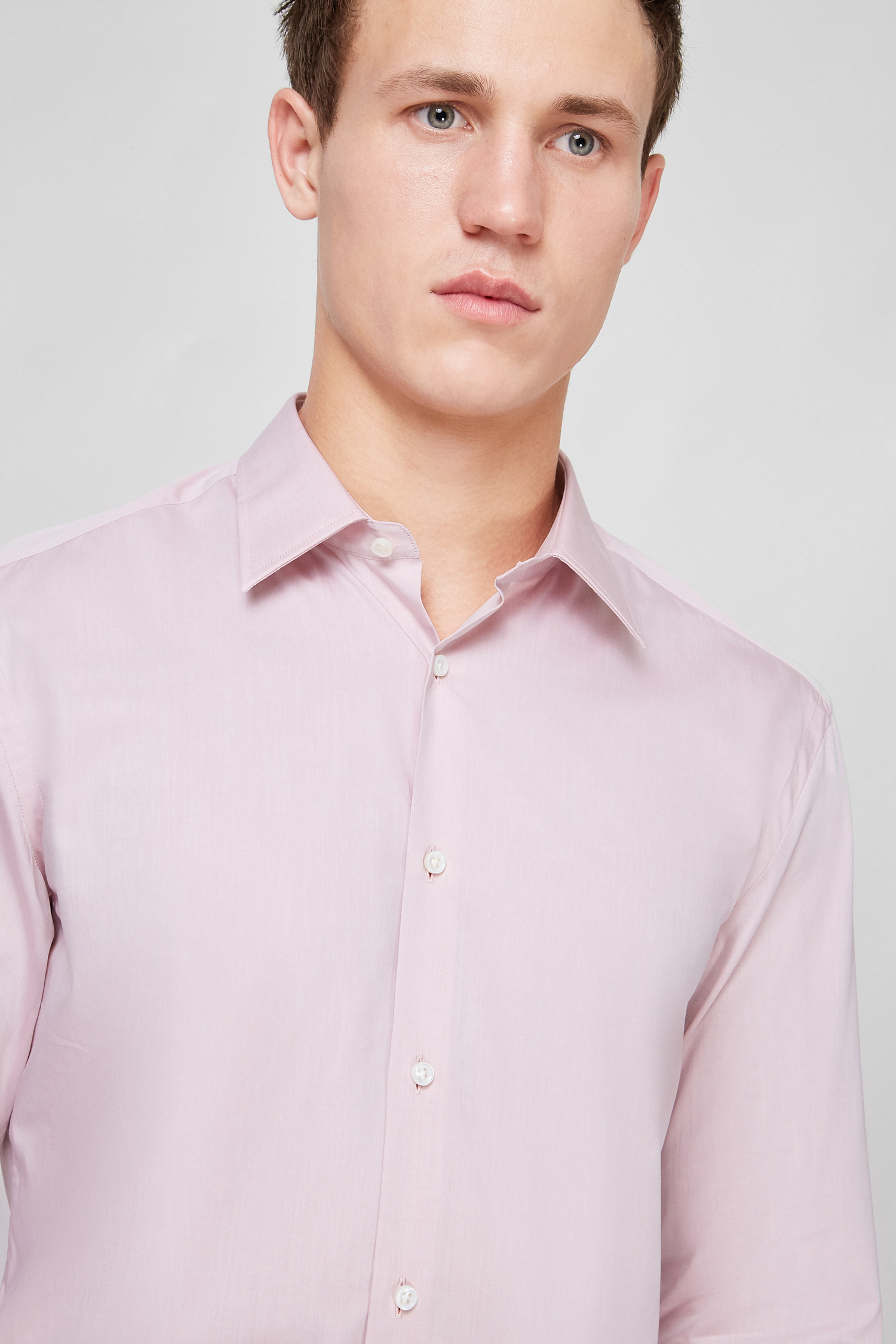 Мужская розовая рубашка Slim Fit BOSS 50433406;660 — Ultrashop