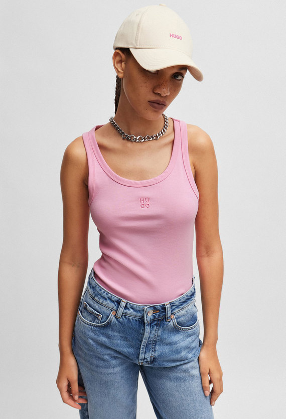 Жіноча рожева майка HUGO 50514489;664 — Ultrashop