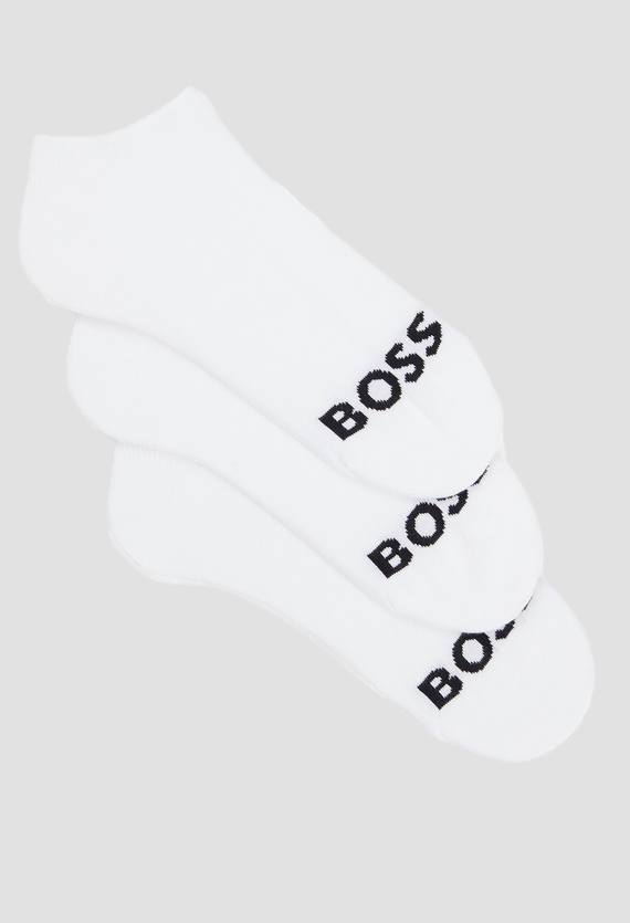 Женские белые носки (3 пары) BOSS 50502073;100 — Ultrashop