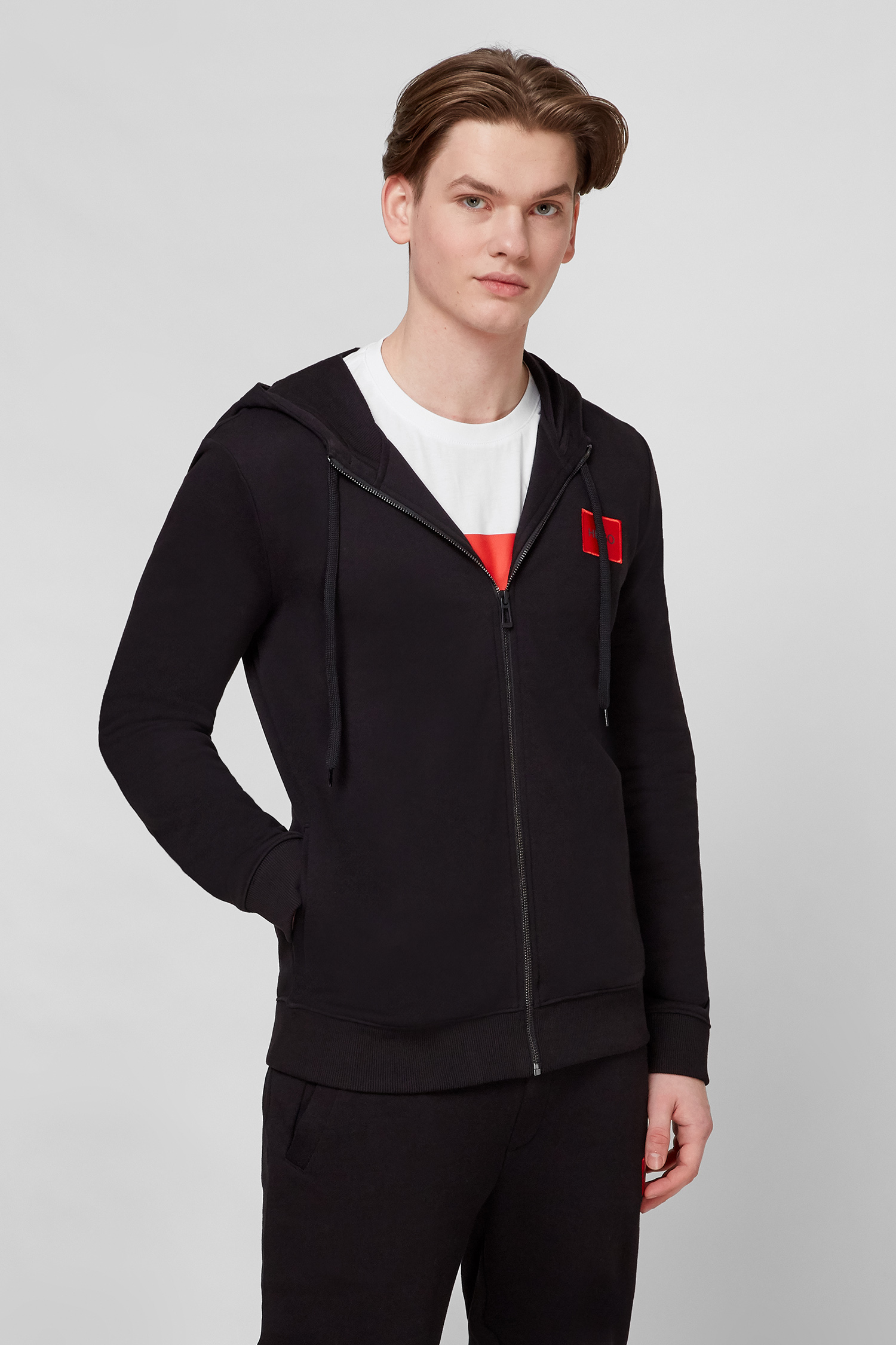 Черное худи для парней HUGO 50447972;001 — Ultrashop