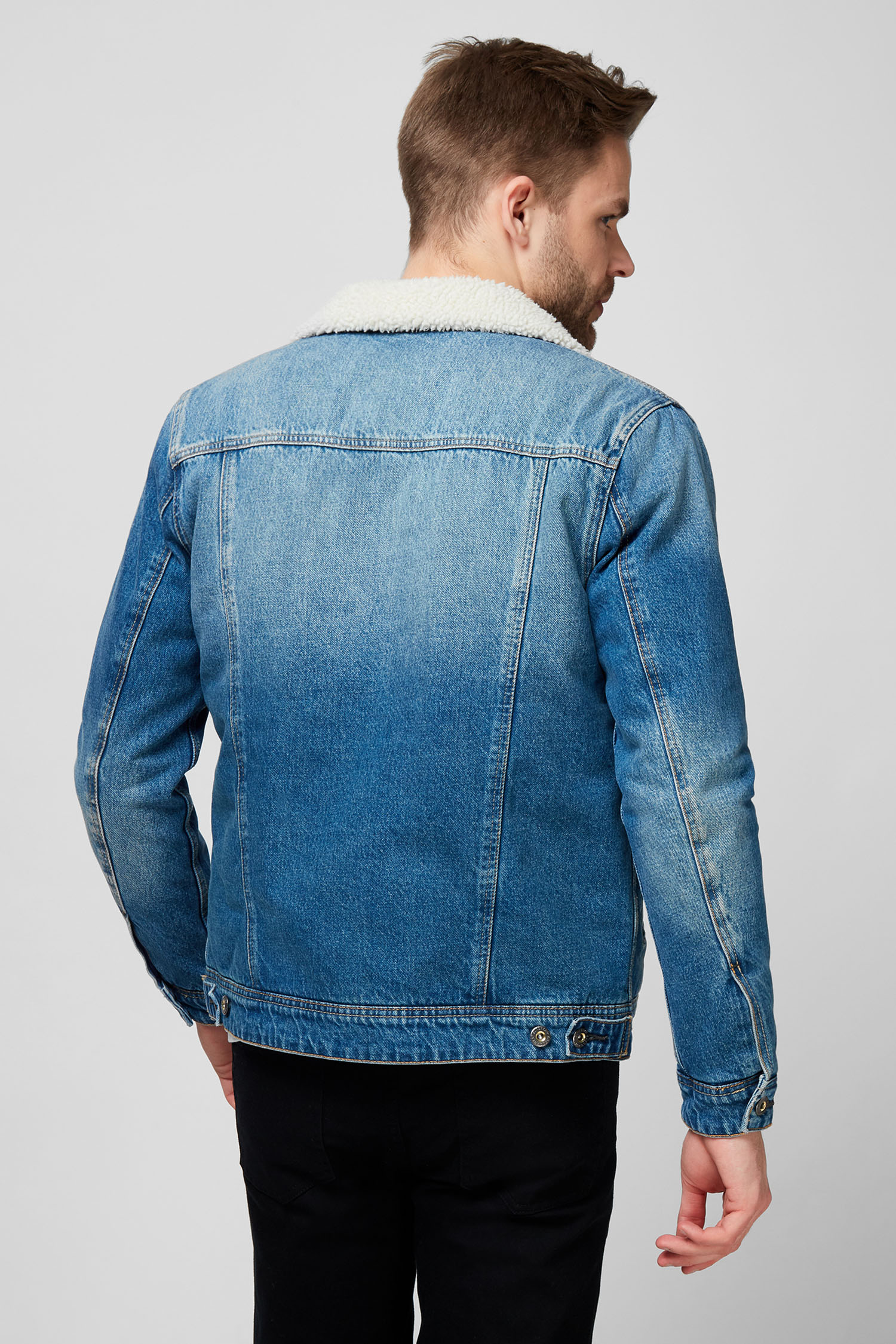 Мужская голубая джинсовая куртка SuperDry M5010280A;3ME — Ultrashop