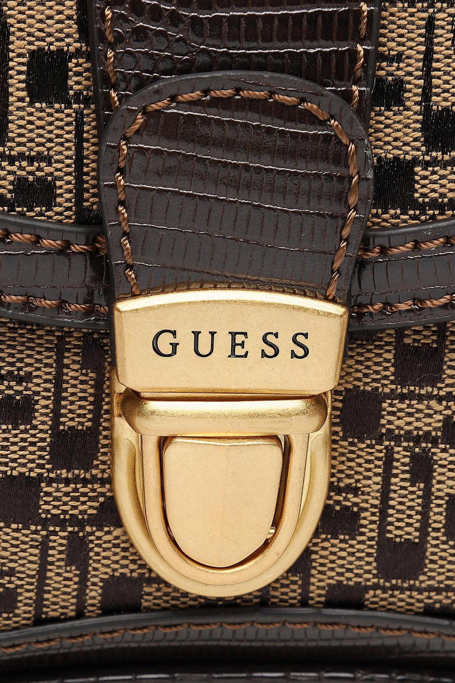 Женская коричневая сумка с узором Guess HWJK89.66190;BNL — Ultrashop