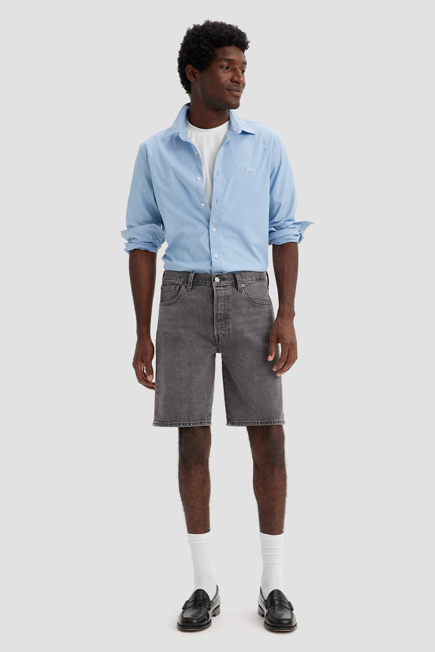 Мужские серые джинсовые шорты 501® Original Levi’s® 36512;0225 — Ultrashop