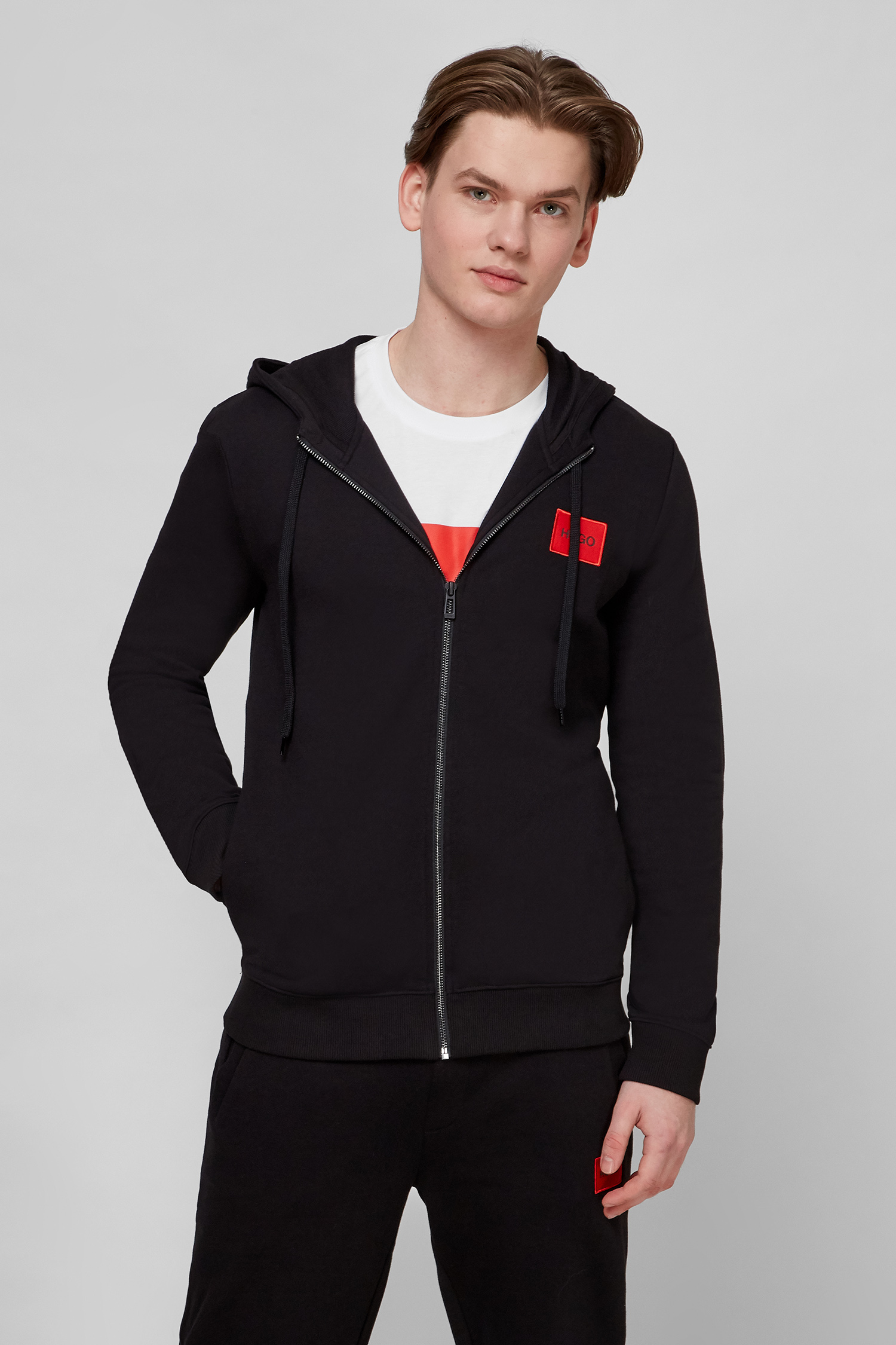 Черное худи для парней HUGO 50447972;001 — Ultrashop