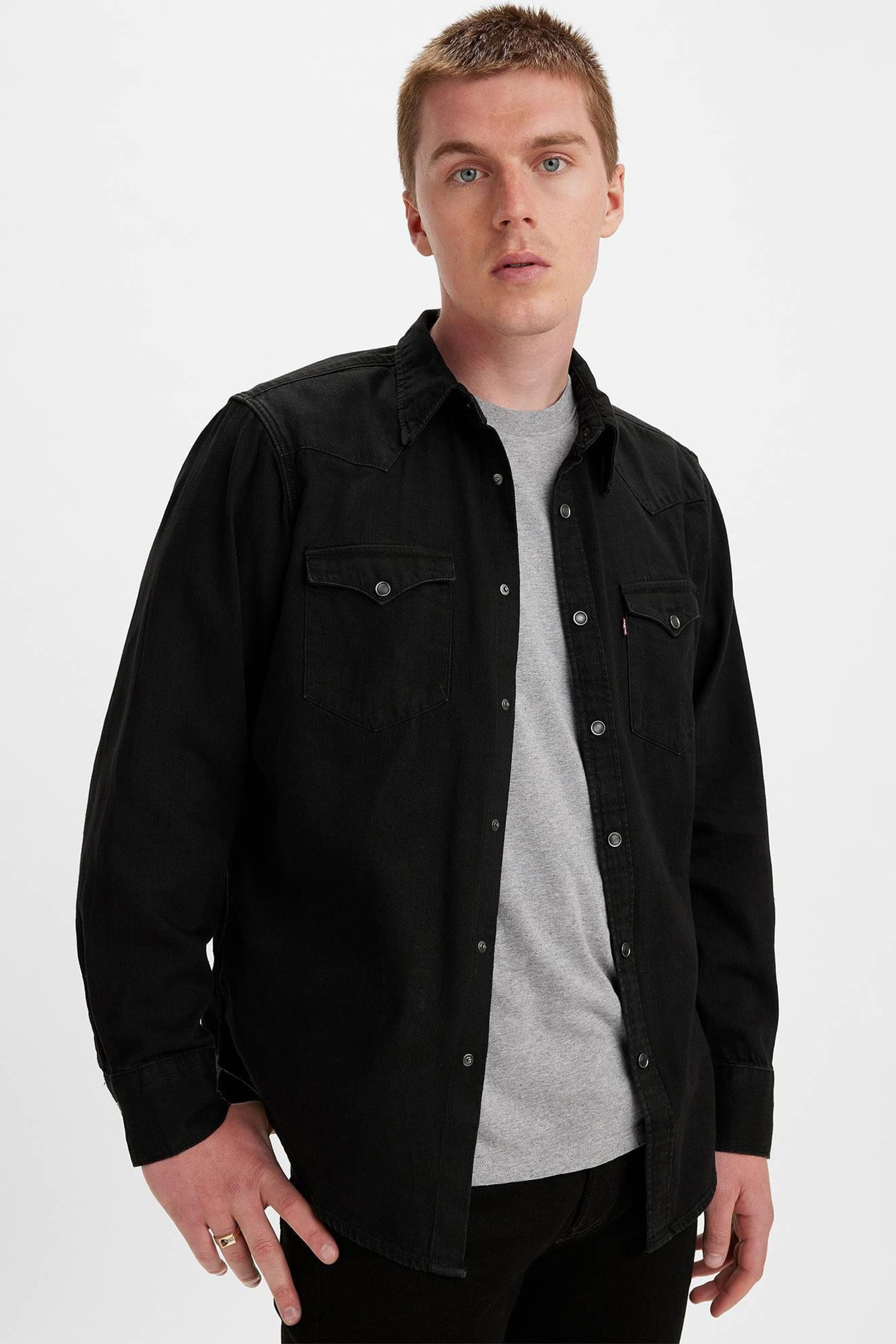 Мужская черная джинсовая рубашка Levi’s® 85744;0002 — Ultrashop