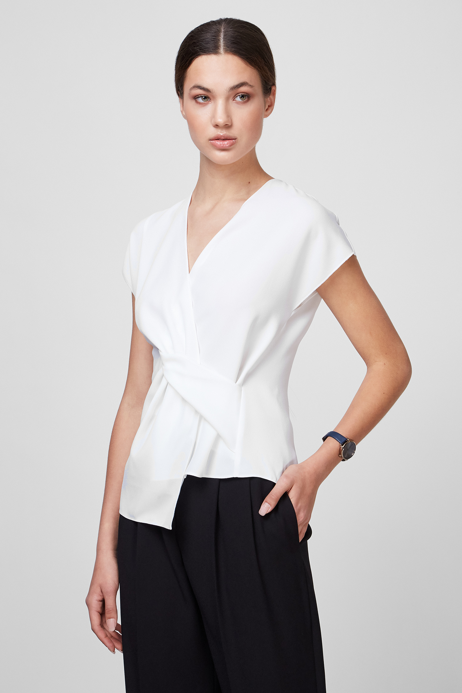 Женская белая блуза HUGO 50450279;102 — Ultrashop