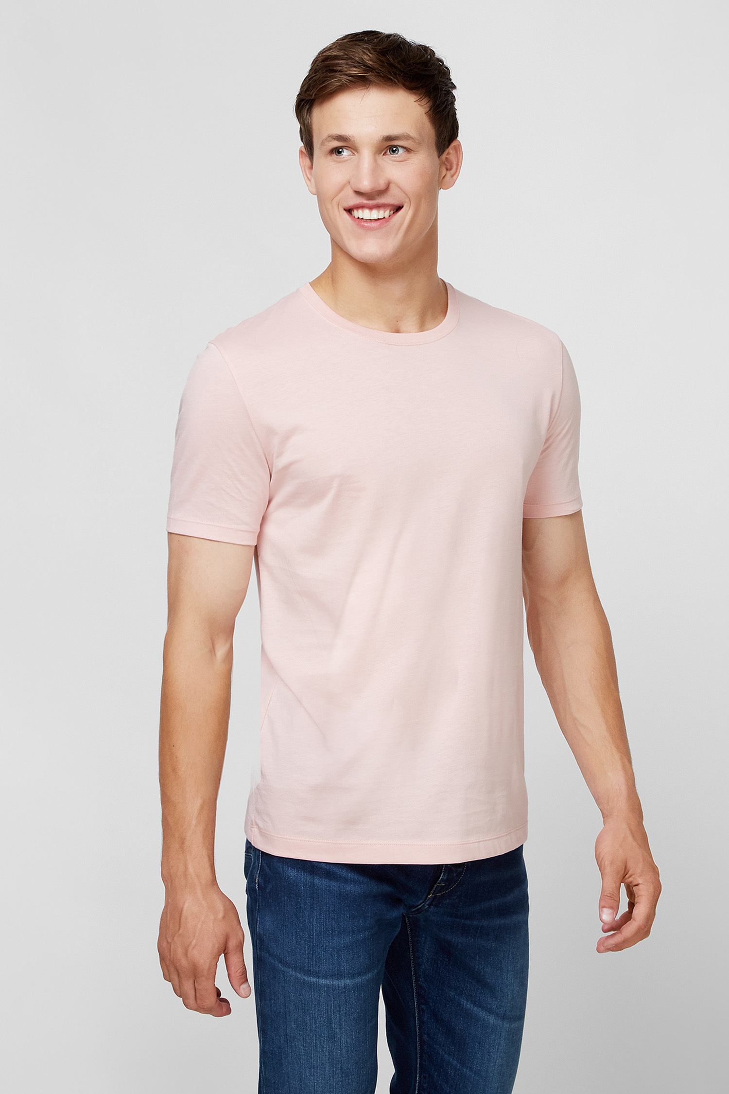 Мужская розовая футболка BOSS 50379310;682 — Ultrashop