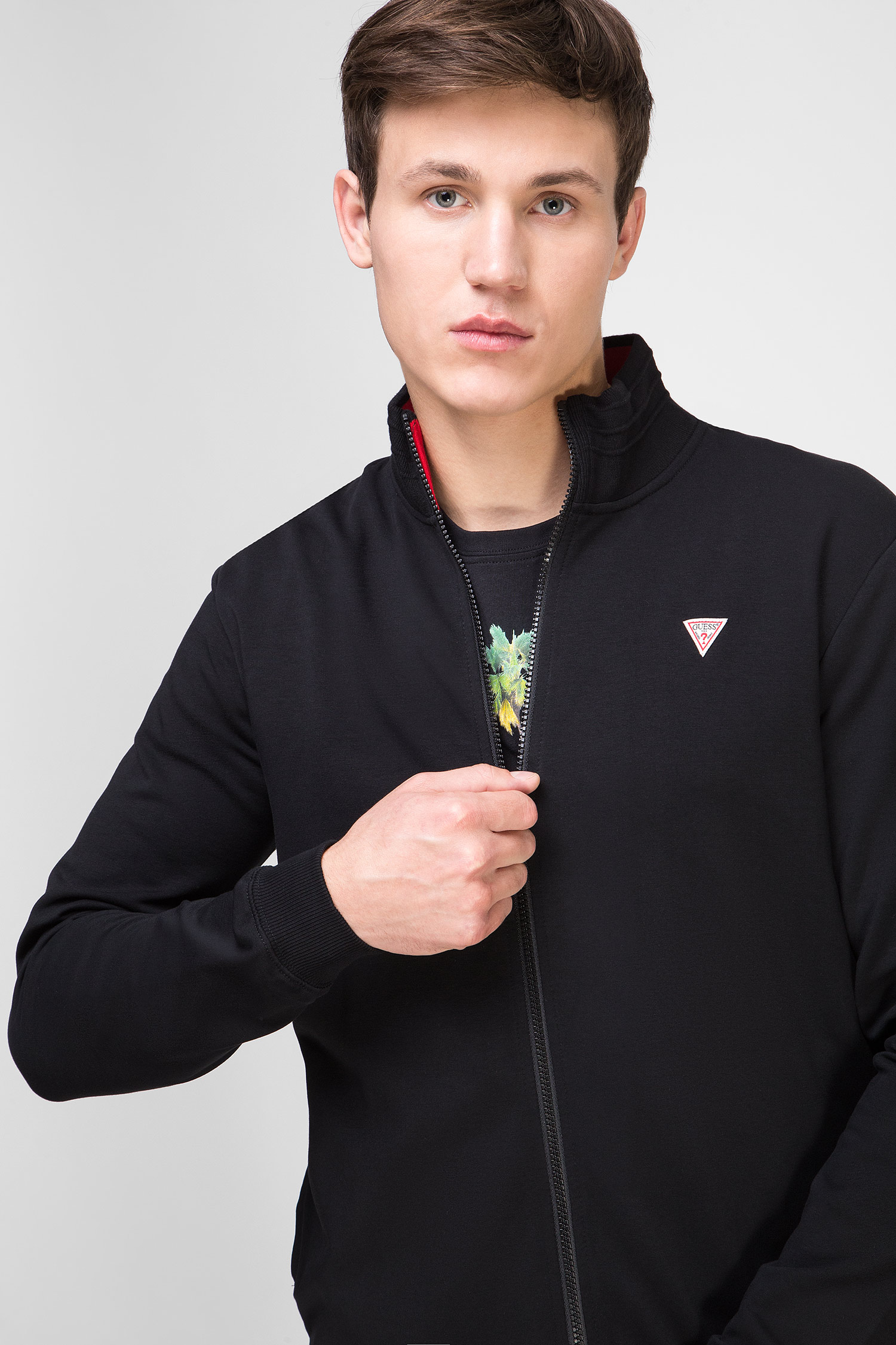Мужская черная спортивная кофта Guess M0GQ80.K6ZS0;JBLK — Ultrashop