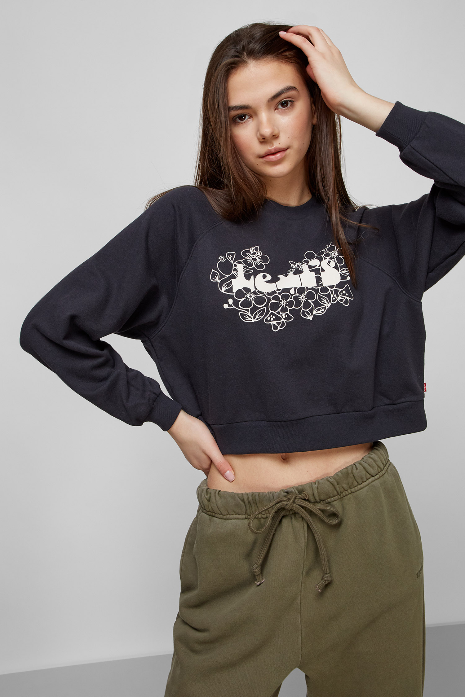 Черный свитшот для девушек Levi’s® 18722;0052 — Ultrashop