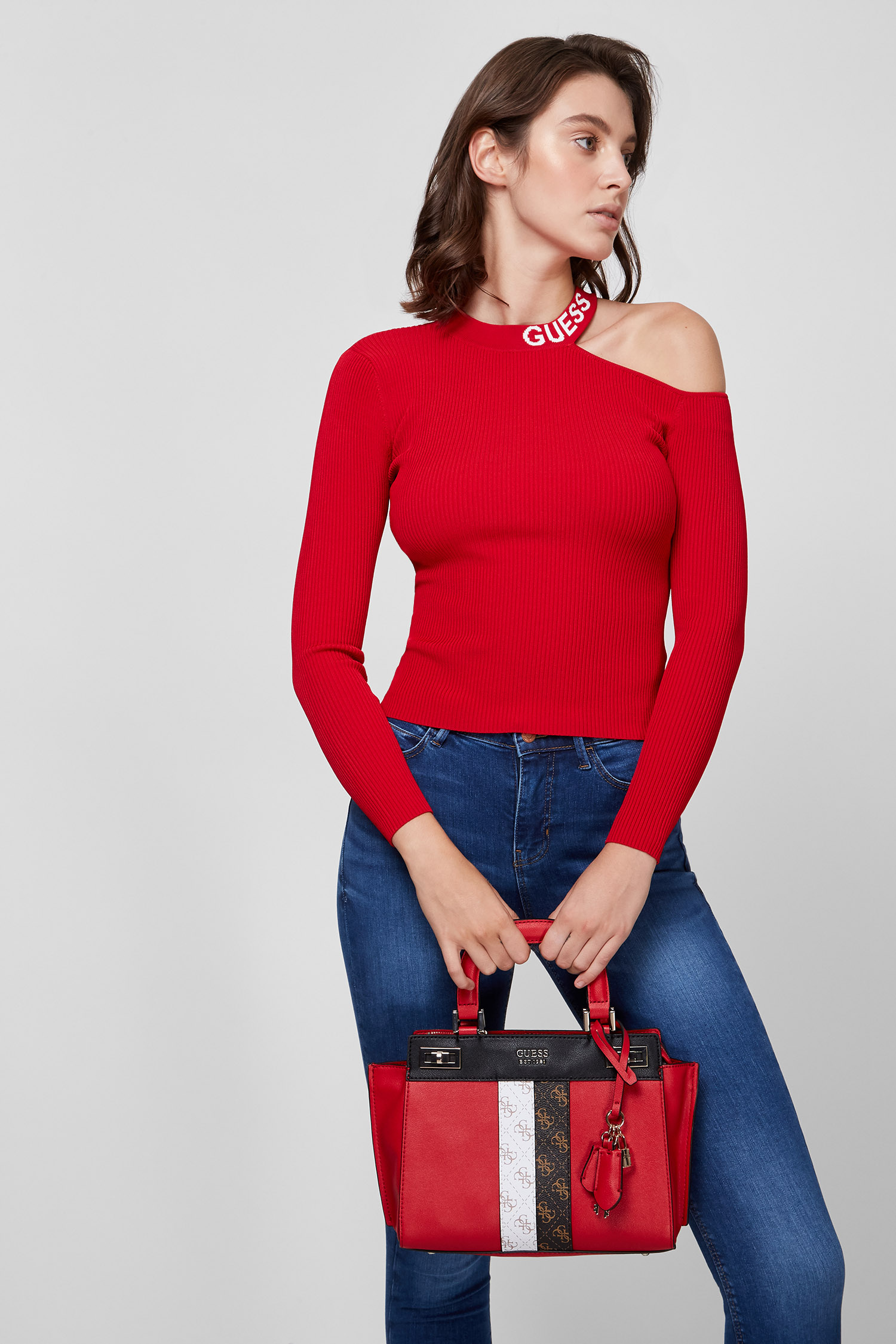 Женская красная сумка через плечо Guess HWVS78.70060;RML — Ultrashop