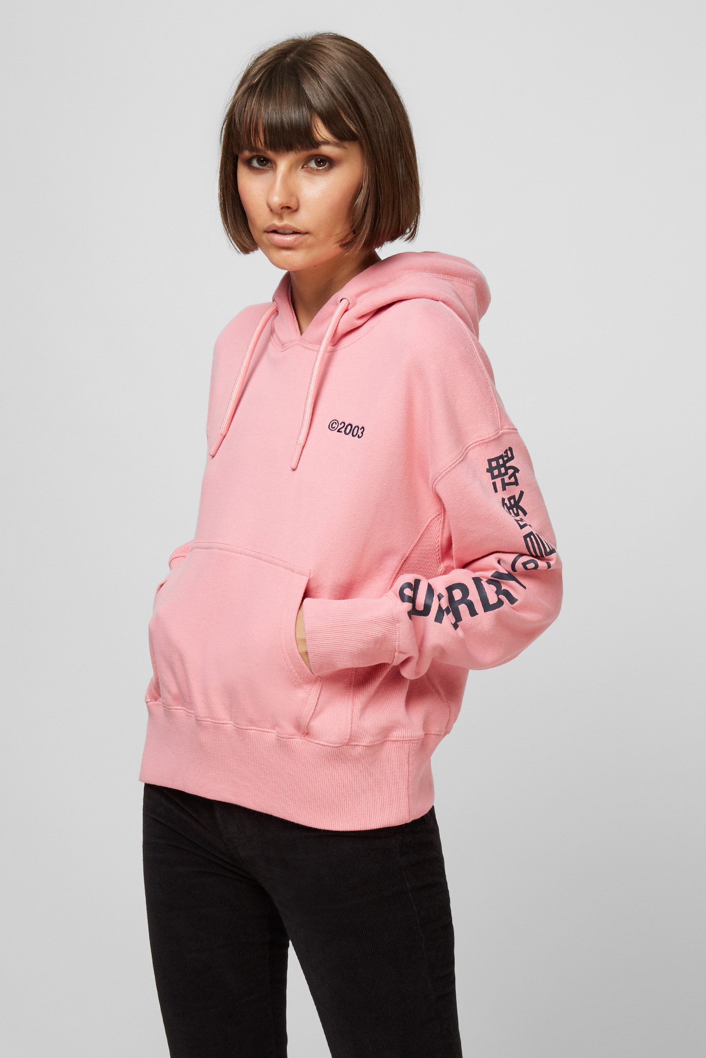 Женское розовое худи SuperDry W2011203A;3KJ — Ultrashop