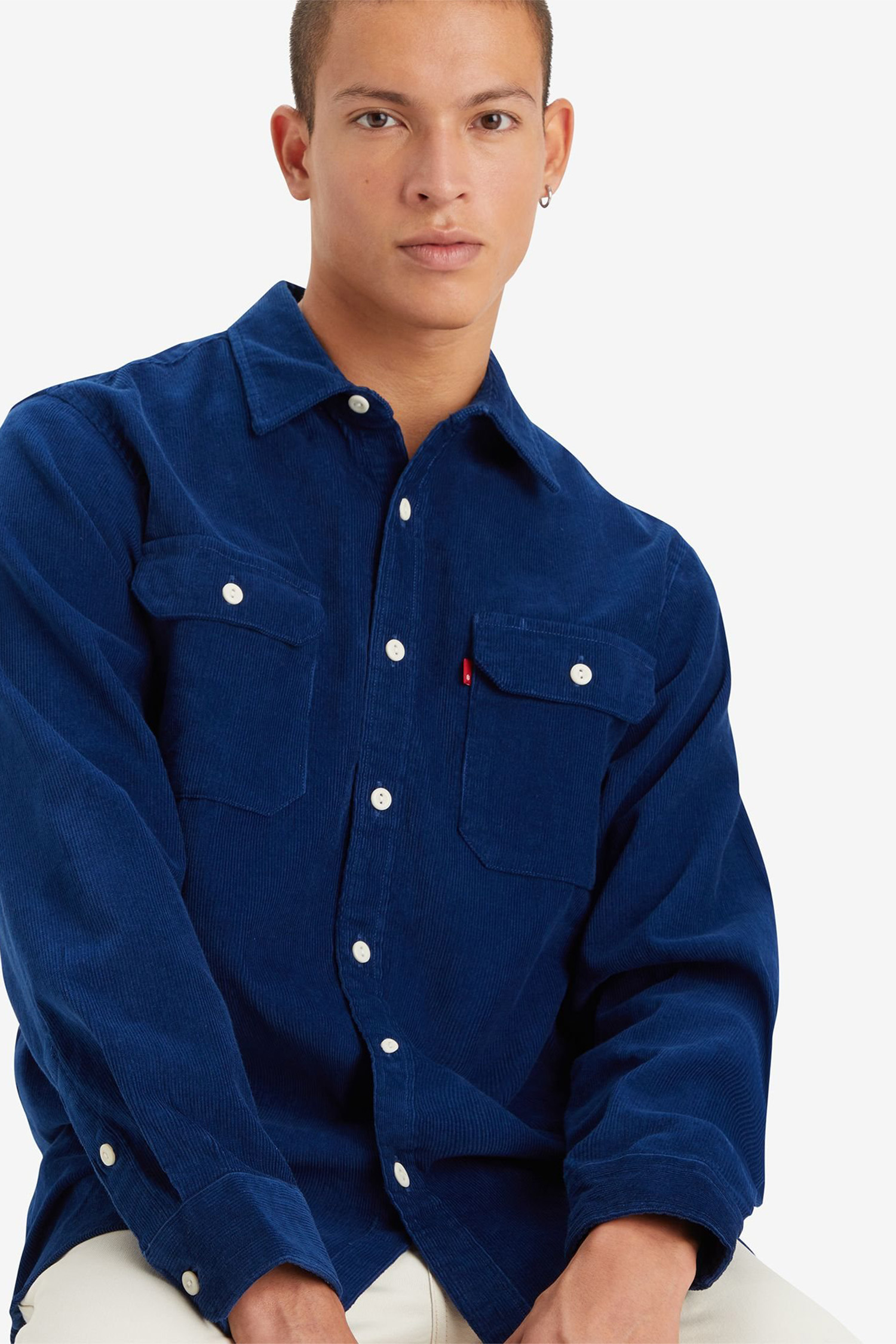 Мужская синяя вельветовая рубашка Levi’s® 19573;0219 — Ultrashop