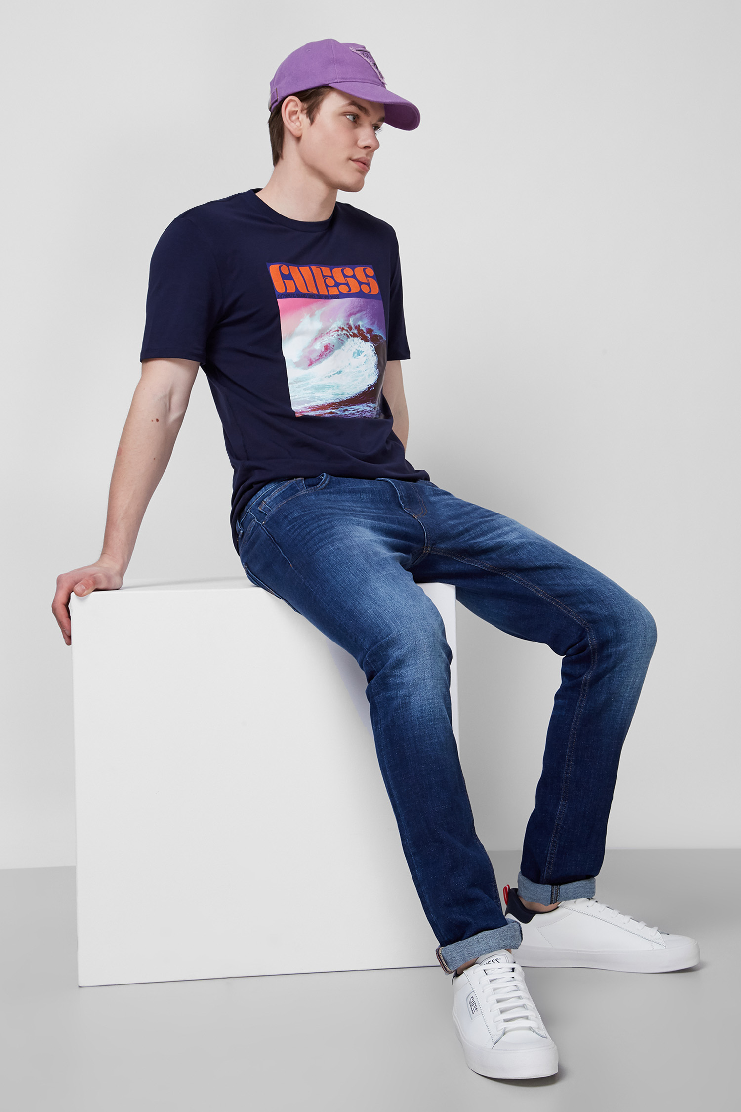 Синяя футболка для парней Guess M1GI94.J1311;G77G — Ultrashop