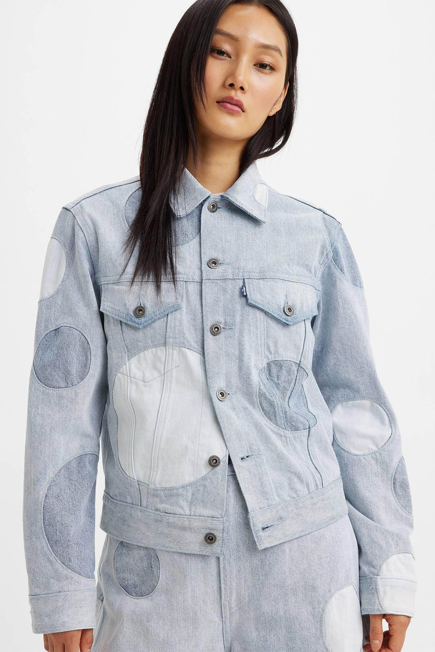 Женская голубая джинсовая куртка с узором Levi’s® A0324;0008 — Ultrashop
