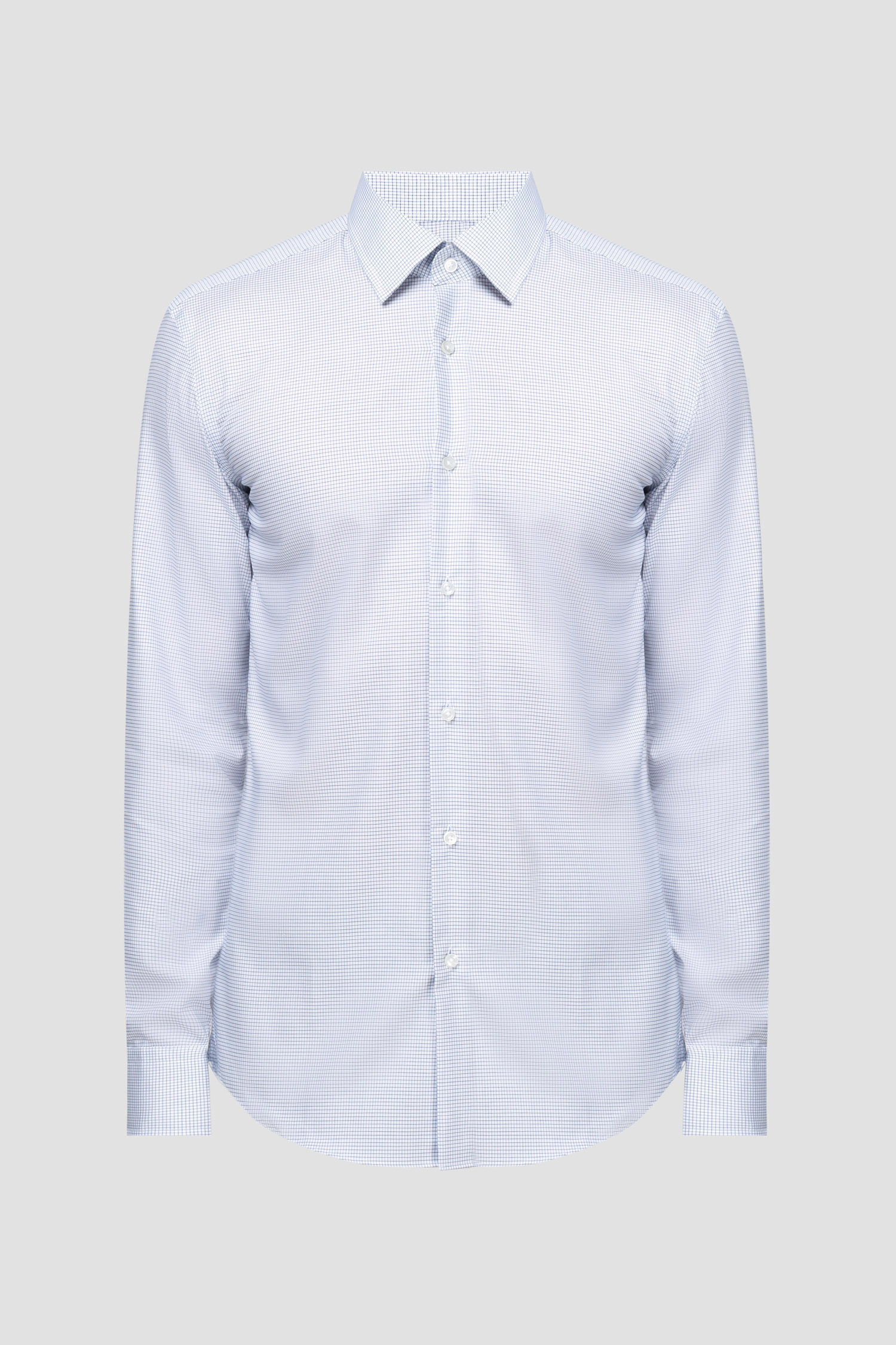 Чоловіча біла картата сорочка BOSS 50453983;420 — Ultrashop