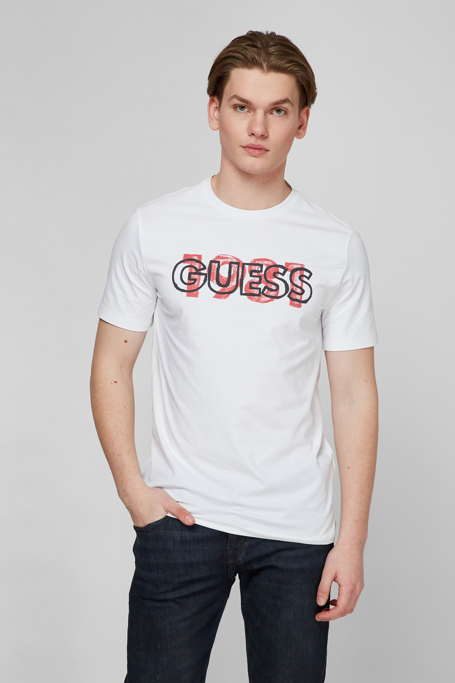 Біла футболка для хлопців Guess M2GI09.J1311;G011 — Ultrashop