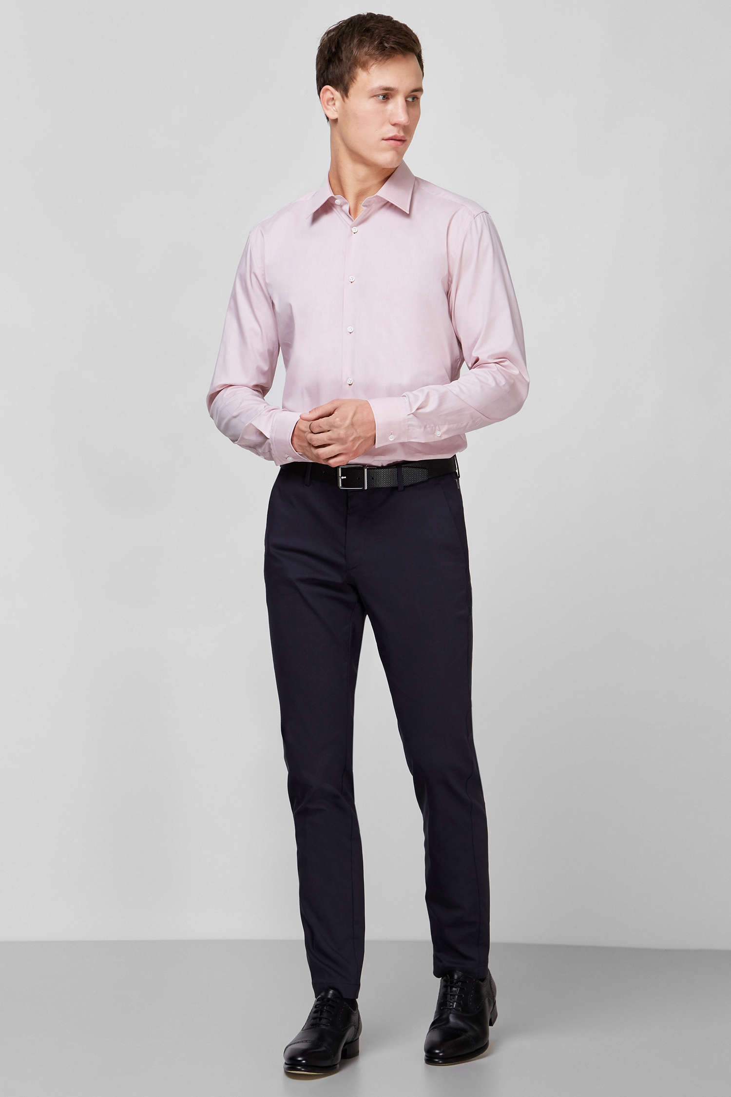 Мужская розовая рубашка Slim Fit BOSS 50433406;660 — Ultrashop