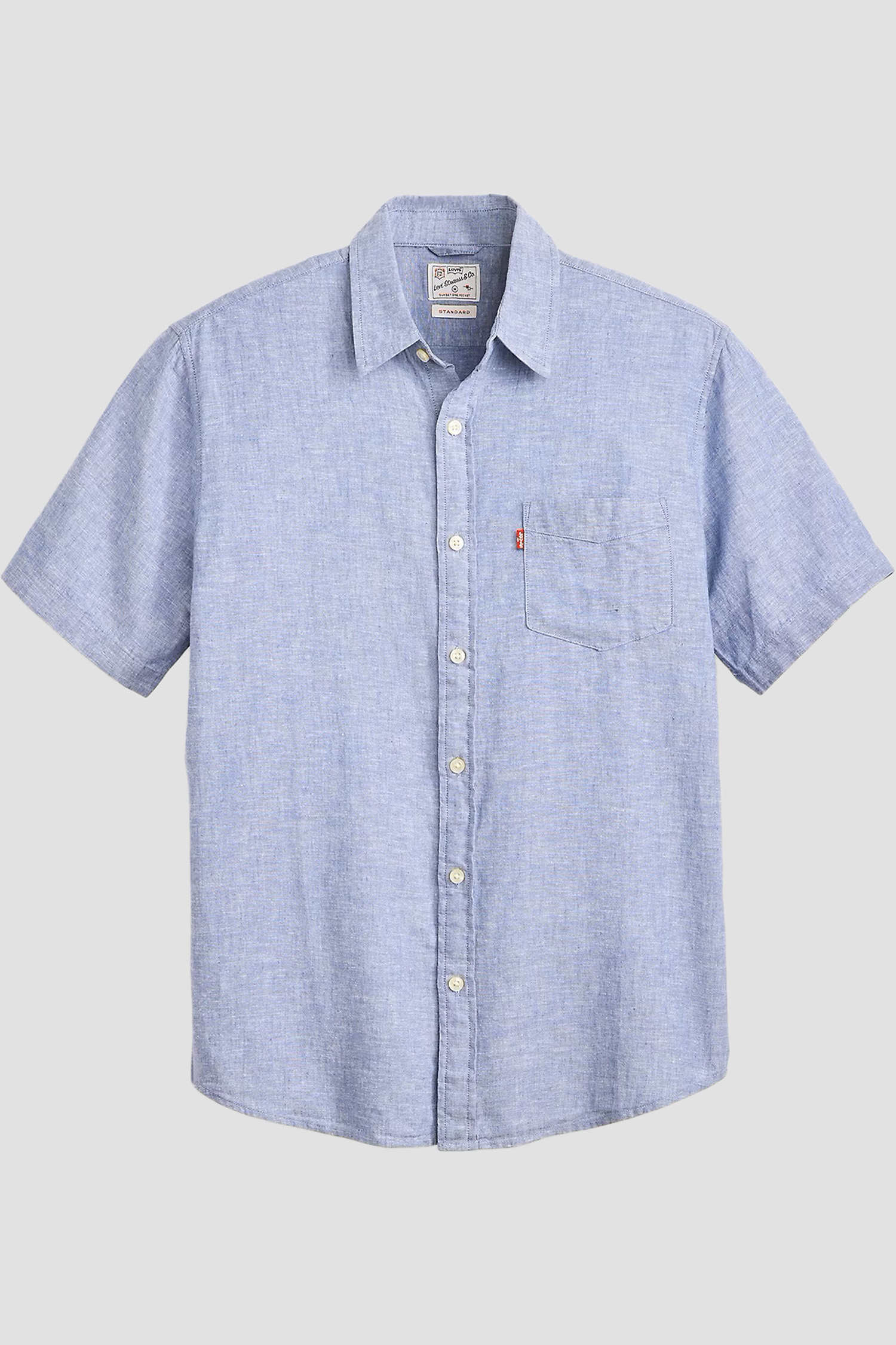 Мужская голубая льняная рубашка Levi’s® 86624;0048 — Ultrashop