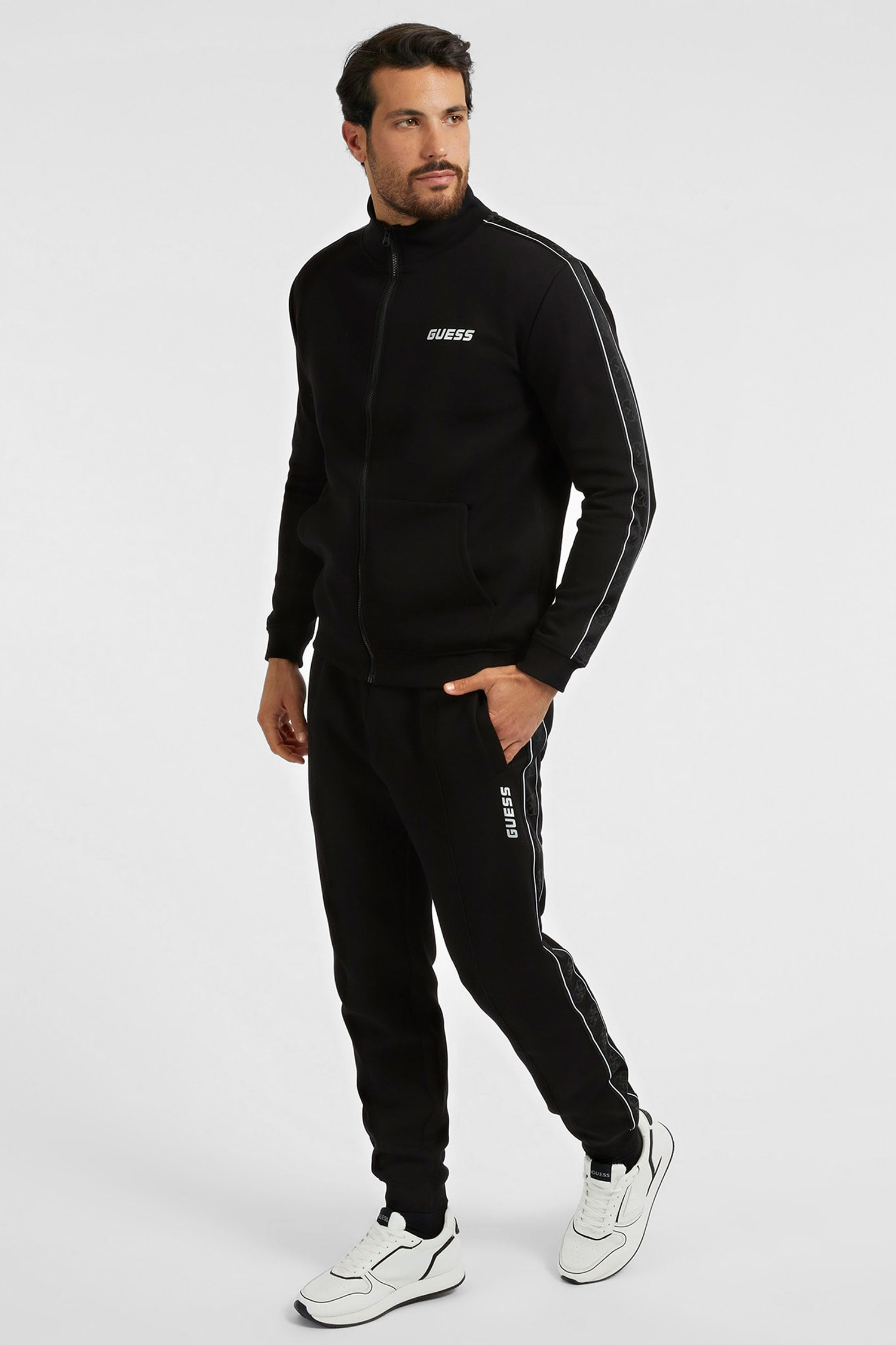 Мужская черная спортивная кофта Guess Z2YQ10.KB3P2;JBLK — Ultrashop