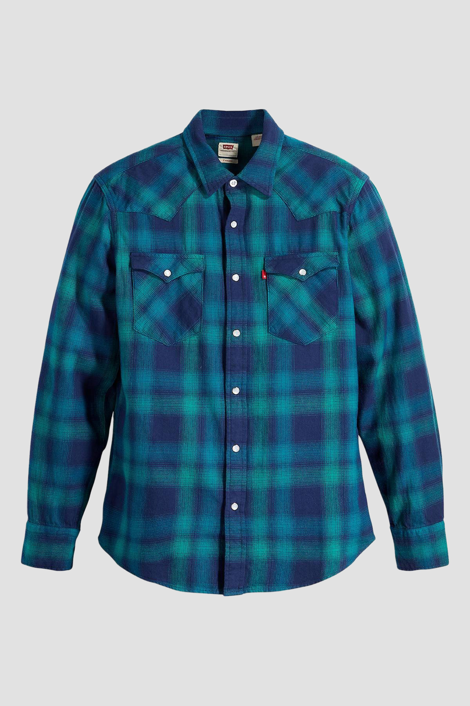 Чоловіча бірюзова картата сорочка Levi’s® 85745;0122 — Ultrashop